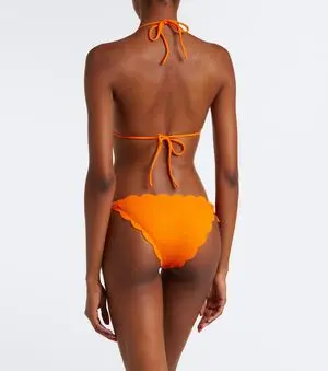 Marysia Broadway Scalloped Bikini Top - Orange