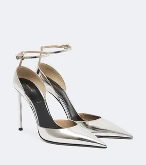 TOM FORD Metallic Leather Pumps - Silver