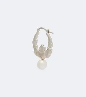 Simone Rocha Faux Pearl Hoop Earrings