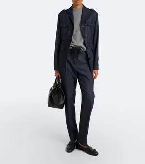 Eleventy Wool, Cotton, And Cashmere-blend Jacket