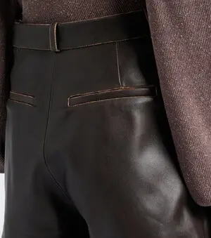 ARMA High-rise Leather Shorts
