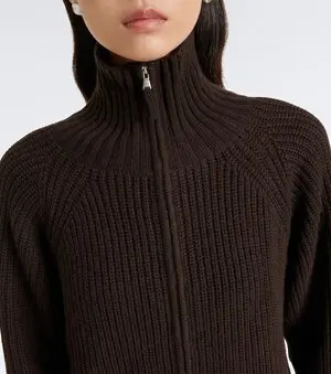 Jardin Des Orangers Wool And Cashmere Zip-up Cardigan