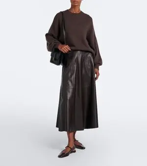 ARMA Eleni Suede Midi Skirt