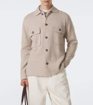 ALLUDE Knitted Wool And Cashmere Cardigan