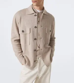 ALLUDE Knitted Wool And Cashmere Cardigan