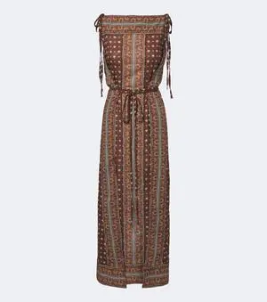 DÔEN Amarante Printed Cotton Voile Midi Dress