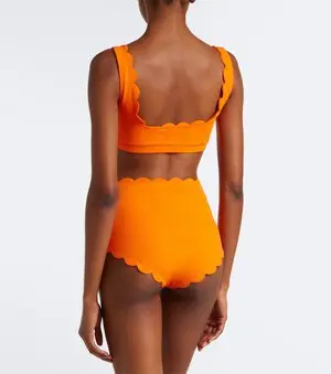 Marysia Santa Monica Scalloped Bikini Bottoms - Orange