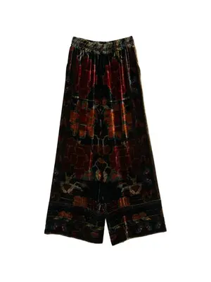 PIERRE-LOUIS MASCIA Printed Wide-leg Trousers - Red
