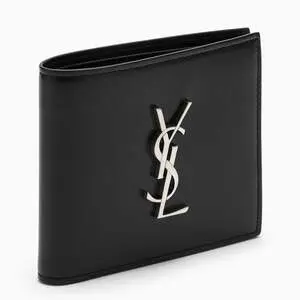 Saint Laurent Leather Bi-fold Wallet - Black