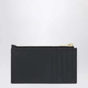 Saint Laurent Quilted Cassandre Card Holder - Black
