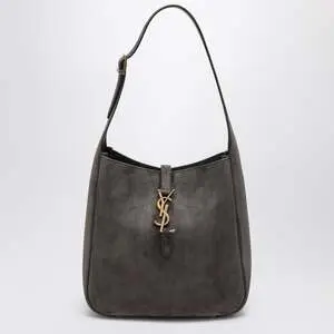 Saint Laurent Small Le 5 À 7 Grey Suede Bag - Brown