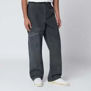REPRESENT Washed-effect Cotton Trousers