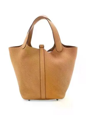 Hermès Picotin Lock Bag Clemence Pm Bucket Bag - Brown