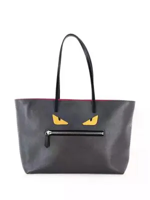 Fendi Monster Roll Leather Medium Tote Bag