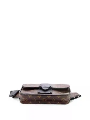 LOUIS VUITTON S Lock Sling Bag Macassar Monogram Canvas Belt Bag - Brown