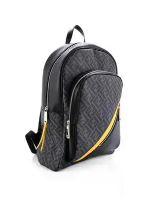 Fendi Zucca Coated Canvas And Leather Backpack