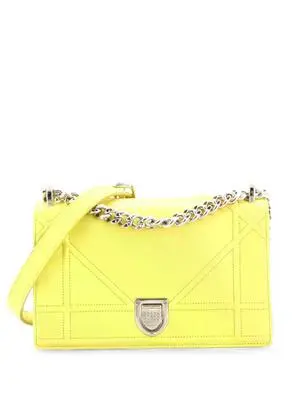 Dior Diorama Flap Bag Lambskin Small Crossbody Bag - Yellow