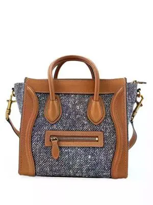 Celine 2010s Luggage Nano Shopper Tote Bag - Brown