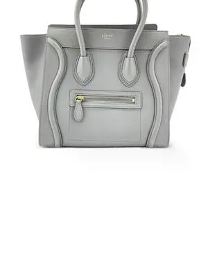 Celine 2010s Luggage Micro Handbag - Grey