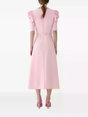 Carolina Herrera Puff-sleeve Midi Dress
