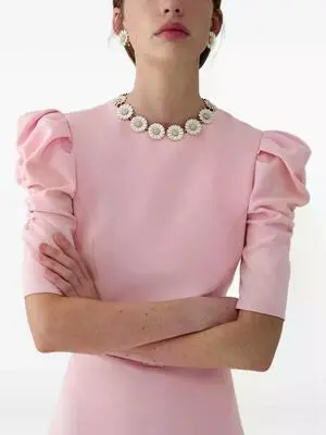 Carolina Herrera Puff-sleeve Midi Dress