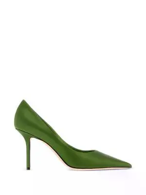 JIMMY CHOO Love 85 Satin Pumps - Green