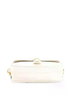 Dior Bobby Flap Bag Leather Medium Crossbody Bag - White
