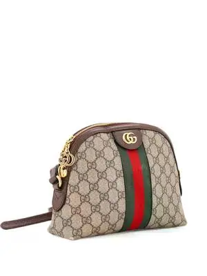 Gucci Ophidia Dome Gg Coated Canvas Small Shoulder Bag - Brown