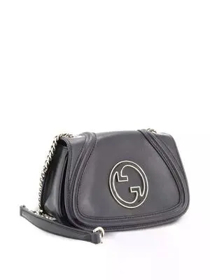 Gucci Blondie Nm Chain Crossbody Bag Leather Small Shoulder Bag - Black