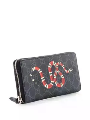 Gucci Zip Around Wallet Printed Gg Coated Canvas Small Wallets