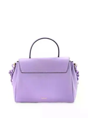 Versace La Medusa Top Handle Bag Leather Medium Satchel - Purple