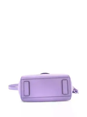 Versace La Medusa Top Handle Bag Leather Medium Satchel - Purple