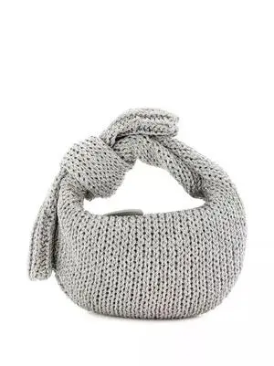 Bottega Veneta Bv Jodie Hobo Laminated Crochet Mini Satchel - Metallic