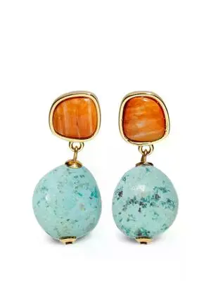 LIZZIE FORTUNATO Citrus Splash Drop Earrings - Green