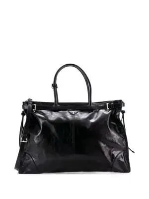 Prada Bonnie Handbag Vitello Shine Extra Large Tote Bag - Black