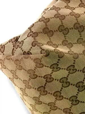 Gucci Web Strap Zip Messenger Bag Gg Canvas Medium Crossbody Bag