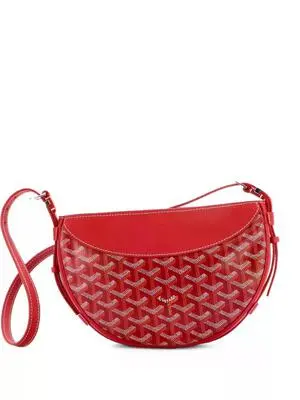 Goyard Hirondelle Coated Canvas And Leather Shoulder Bag - Red