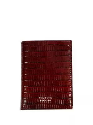 TOM FORD Lizard-effect Clutch Bag - Red