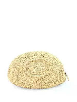Prada Basket Crochet Raffia Small Tote Bag