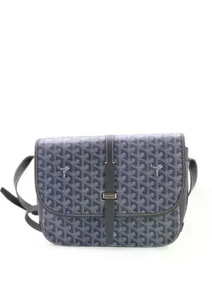 Goyard Belvedere Ii Messenger Bag Coated Canvas Mm Crossbody Bag - Grey