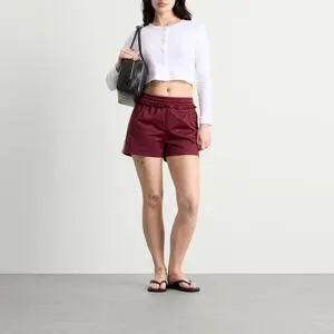 Adidas Pleated Firebird Shorts - Shadow Red