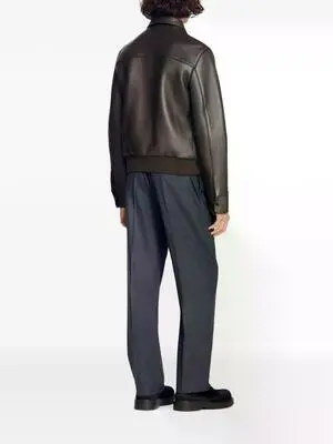 Sandro Lambskin Zip-up Jacket