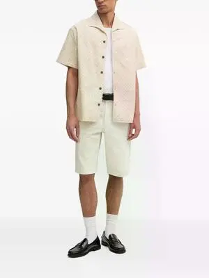 Drole De Monsieur Geometric-pattern Camp-collar Shirt
