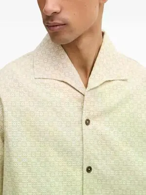 Drole De Monsieur Geometric-pattern Camp-collar Shirt