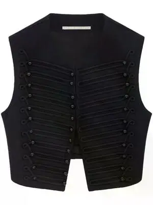Stella McCartney Braided Cropped Wool Waistcoat