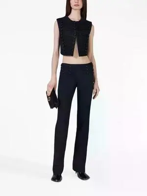 Stella McCartney Braided Cropped Wool Waistcoat