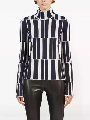 FERRAGAMO Stripe-pattern Cashmere Jumper