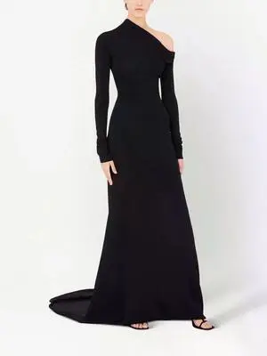 FERRAGAMO Draped One-shoulder Gown