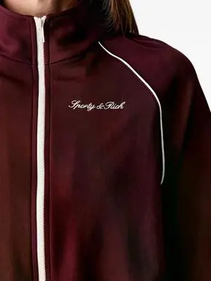 SPORTY & RICH Logo-embroidered Piped Track Jacket