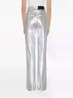 FERRAGAMO Laminated-finish Straight-leg Trousers